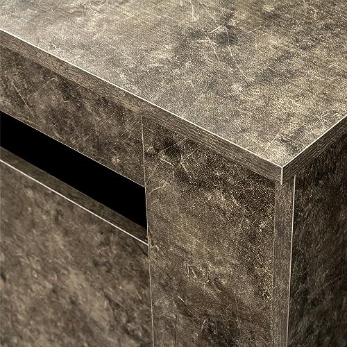 Extendable Dining Table with Extension Leaves Holder, Mid Century Modern Console Table 20" to 118.5" Folding Kitchen Table, Versatile Space Saving Desk Furniture, Accent Table Small Tea Table,Marble