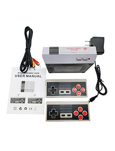 Generic Retro Wireless Video Game Console Classic Handheld Mini PC Game Player Built in 620 Games Dual Controller AV TV Game Machine for Kids,Children,Adult,Grey,18x14x7cm
