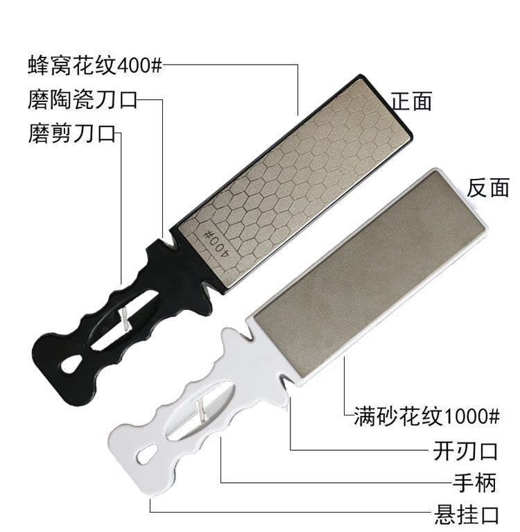 Emery whetstones can be used in kitchen knife sets, steak knives, santoku knives, sushi knives, cleavers, scissors, chisels.