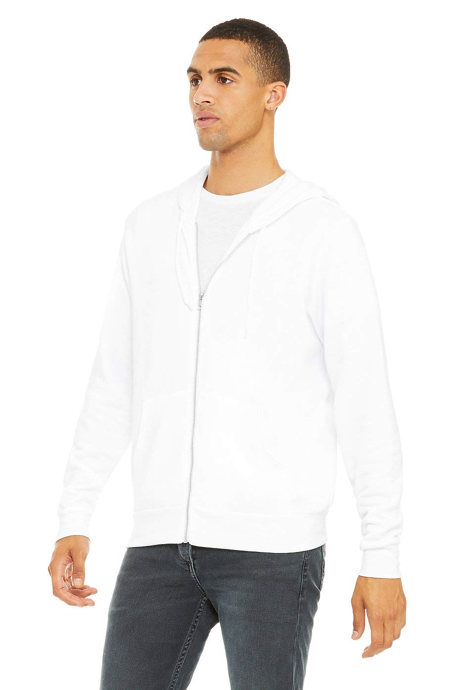 Bella Canvas Poly-Cotton Fleece Full-Zip Hoodie (3739) Deep Heather, M
