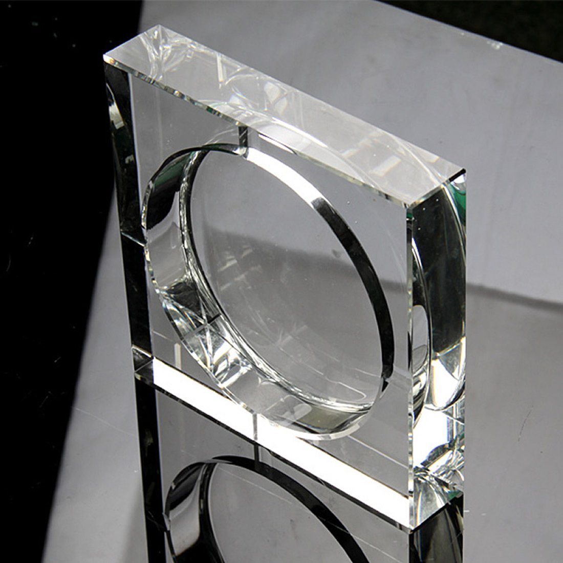 Amlong Crystal Large Square Crystal Ashtray with Gift Box, 6 x 6 inch (150mm X150mm), Clear