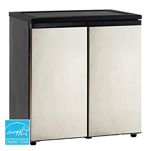 Avanti RMS551SS Model RMS551SS-SIDE-BY-SIDE Refrigerator/Freezer, 33.5" x 31" x 23", Stainless Steel