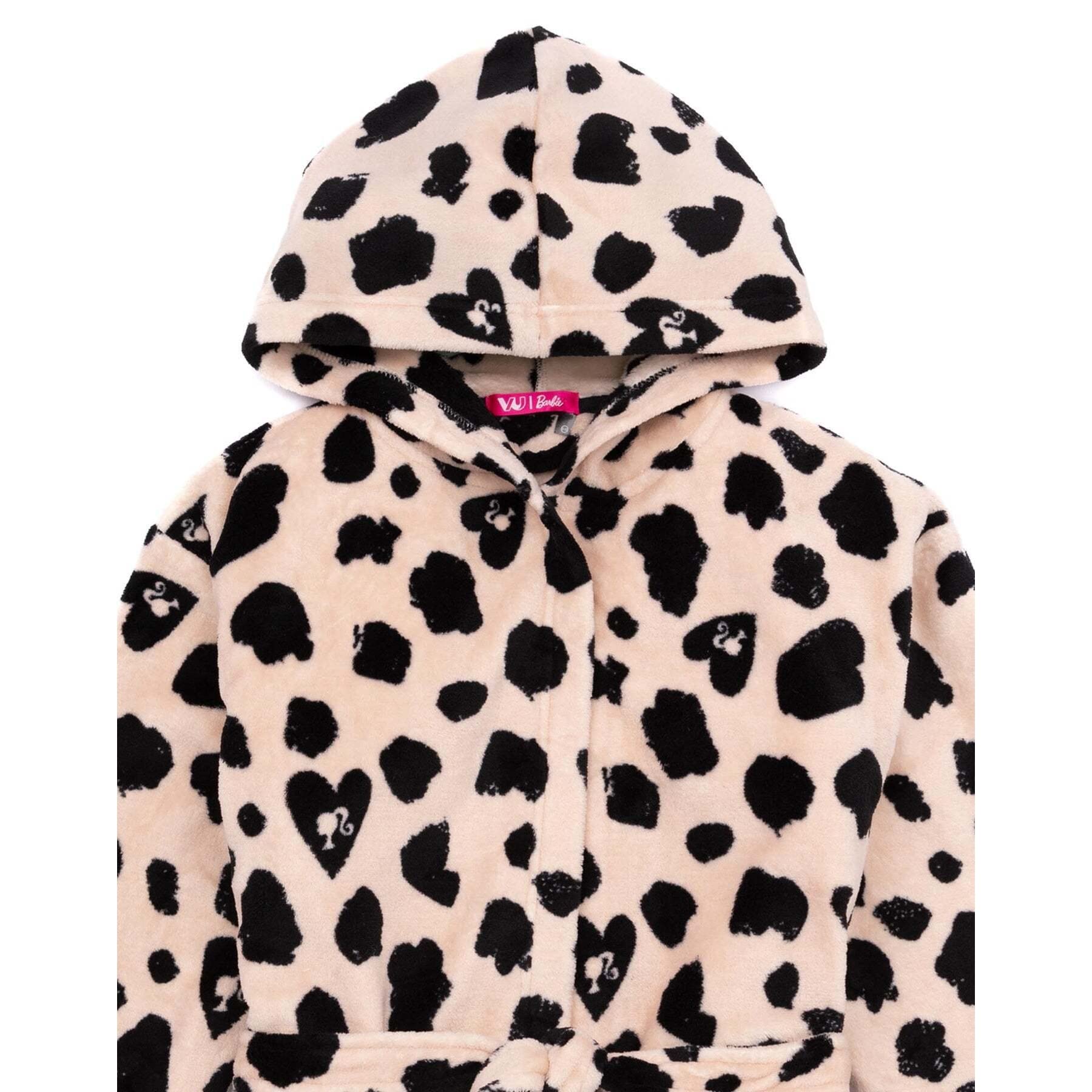 Barbie Dressing Gown Girls Kids Animal Leopard Print Pjs Robe 9-10 Years