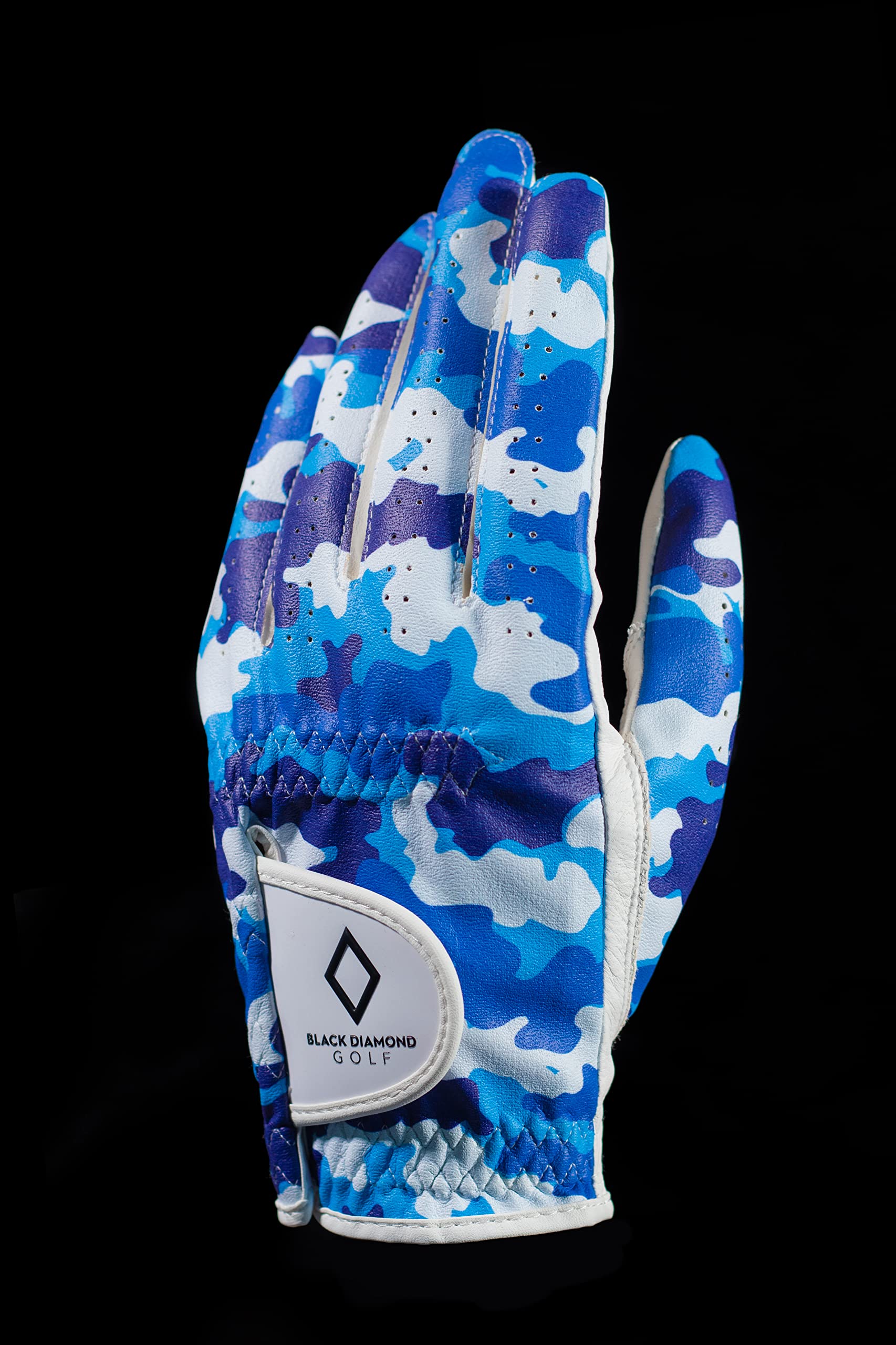 BLACK DIAMOND GOLF - Men's CAMO, FACE in Synthetic Leather, Palm in CABRETTA Leather Glove (Small, Left)