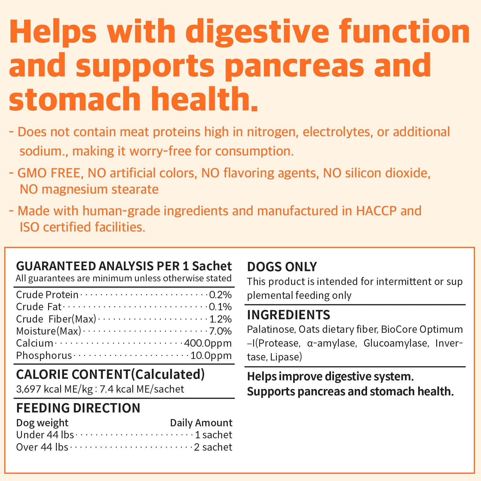 Doctor By Enzyme for Dogs Digestive Enzyme Supplements for Dogs with Protease, Amylase, Lipase - Promotes Digestion and Improves Nutrient Absorption - 30 Individually Packaged (1 Pack)