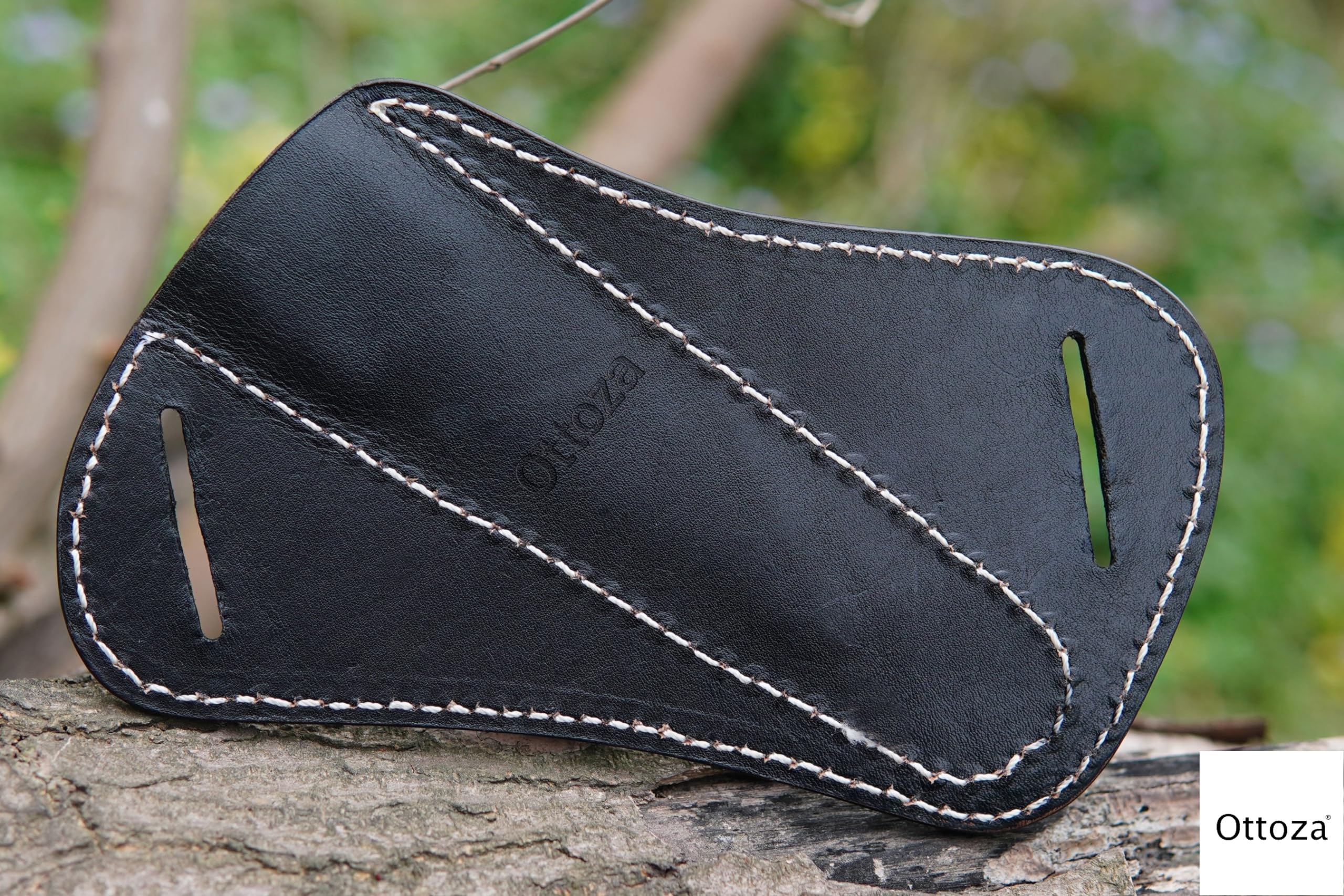 Ottoza Leather Knife Sheaths for Fixed Blade Knives, RIGHT HAND CROSS DRAW Knife Sheath, Leather Knife Sheath for Belt, Leather Knife Holster Belt Knife Holder, Pancake Knife Sheath for Belt No:336