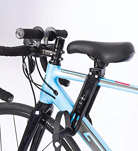 ASJN Kids Bike Seat and Handlebar Accessory Combo Pack,Detachable Front Mounted Child Bicycle Seats Compatible with All Adult Mountain Bikes, black