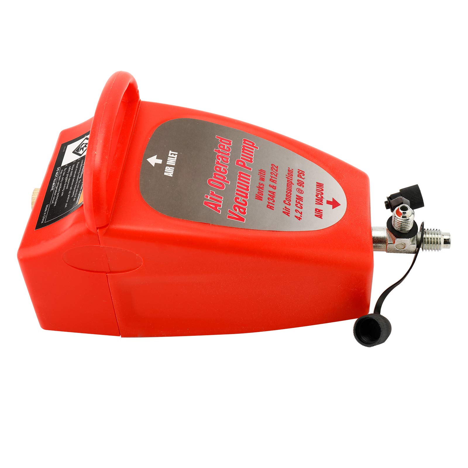 LuckyHigh 1/4''NPT A/C Air Conditioning System Tool 4.2CFM Pneumatic Air Operated Vacuum Pump Conditioner