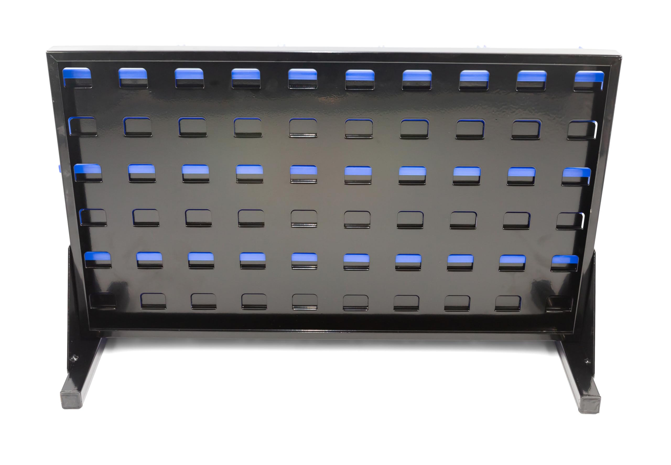 DJC Supply Heavy Duty Storage Bin Set & Steel Panel for Hanging Bin, Bench Mountable Steel Rolled Panel, 15 Bins included, Great for organzing Tools, Parts, and More. (20"X13" Bench Panel Set)