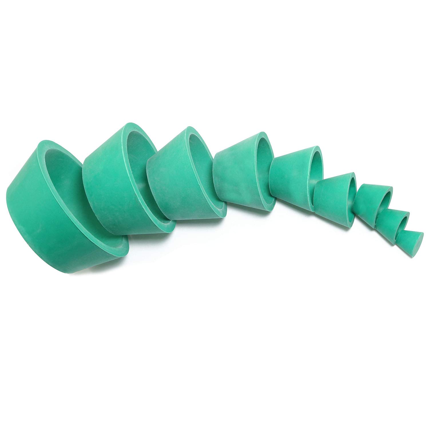 MEETOOT Suction Bottle Pad Silicone Funnel Holder Kit 9 in 1 Buchner Funnel Flask Adapter Green Rubber Filter Gasket Seal Ring Tapered Collar