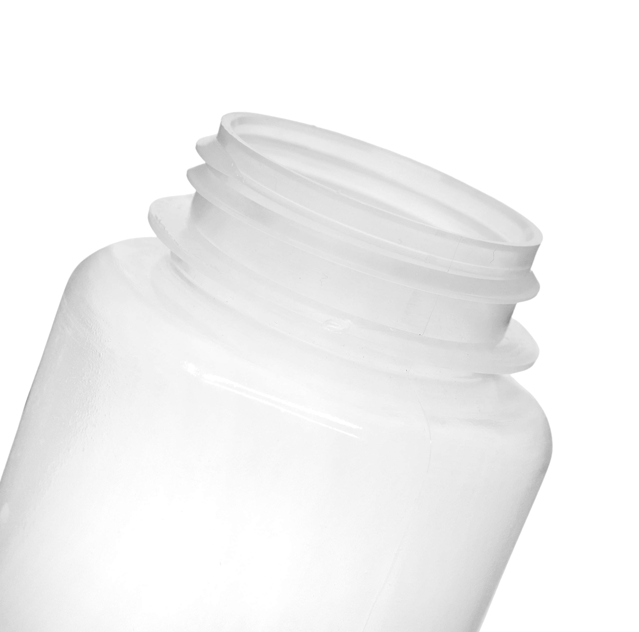 EISCO 12PK Reagent Bottles, 1000ml - Wide Mouth with Screw Cap - Polypropylene - Translucent Labs
