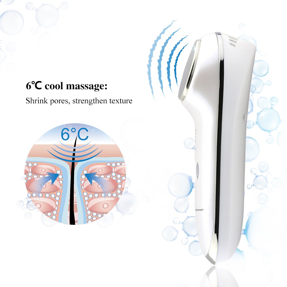 TOUCHBeauty Hot & Cold Facial Massager - Handheld Vibration Skin Rejuvenating Relaxation Device for Smoother Tighter Face, Skincare Warming & Cooling Beauty Tool for Women