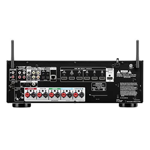 Denon AVRS660H 5.2 Channel 8K AV Receiver with Voice Control and HEOS Built-in with Denon Home 250 Wireless Streaming Speaker (Black)