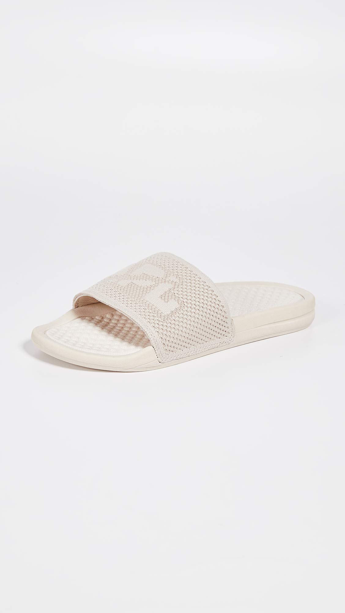 Athletic Propulsion Labs (APL) Men's Big Logo Techloom Slide Flat Sandal, Parchment, 9