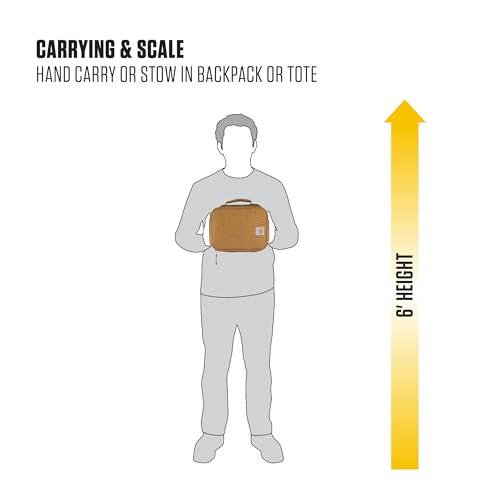 Carhartt Insulated 4-Can Lunch Cooler for Men and Women, Fully Insulated and Water Resistant, Essential Lunch Cooler (Black)