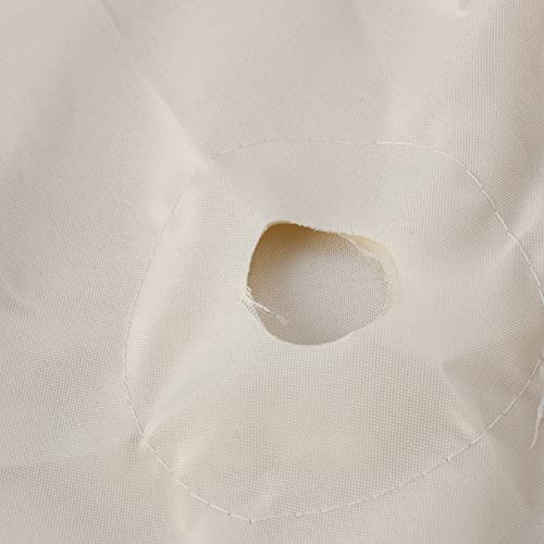 Flueyer 10Ft 8 Ribs Patio Umbrella Replacement Canopy Double-Layer Offset Cantilever Hanging Patio Umbrella Market Umbrella for Outdoor Umbrella(CANOPY ONLY), Beige