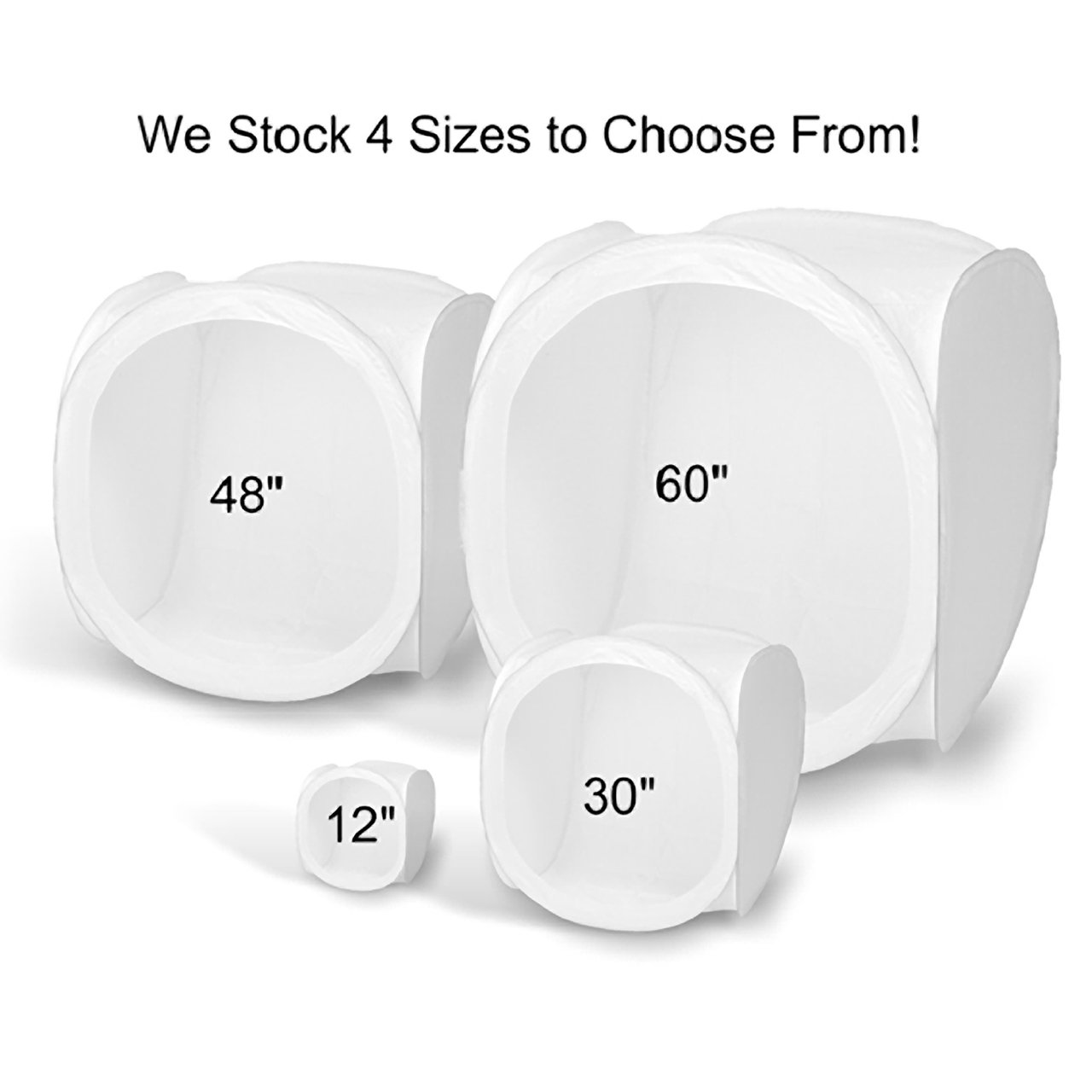 Square Perfect 60 Inch Light Tent Photo Cube Softbox with 4 Colored Backgrounds