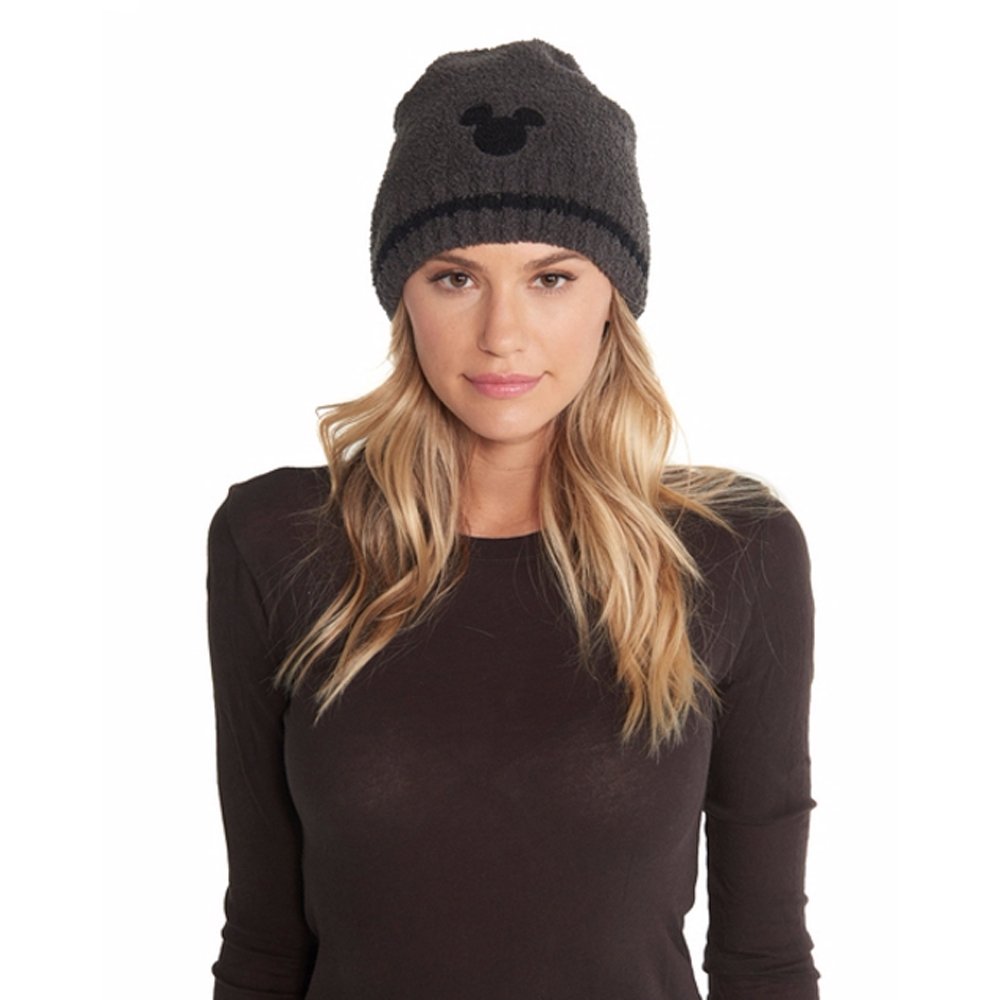 Barefoot Dreams CozyChic Adult Classic Mickey Mouse Beanie Disney Series Carbon/Black