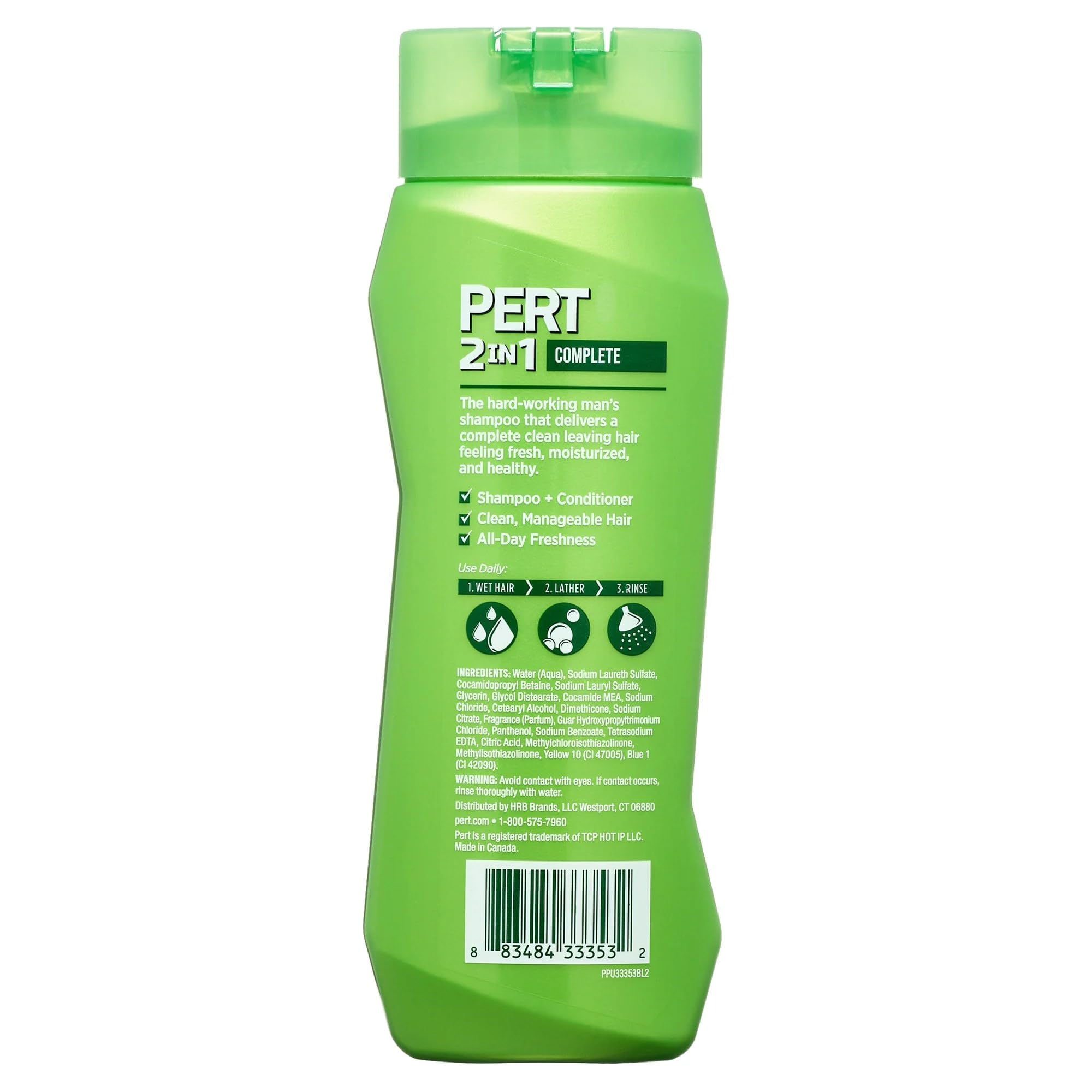 Pert Plus 2 in 1 Classic Clean Shampoo & Conditioner Medium Formula for Normal Hair 13.5 Fl Ounces (Pack of 3)