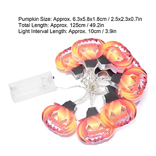 Light String, Simple Installation LED Pumpkin Light Battery Power Supply 10LED for Home for Courtyard for Garden