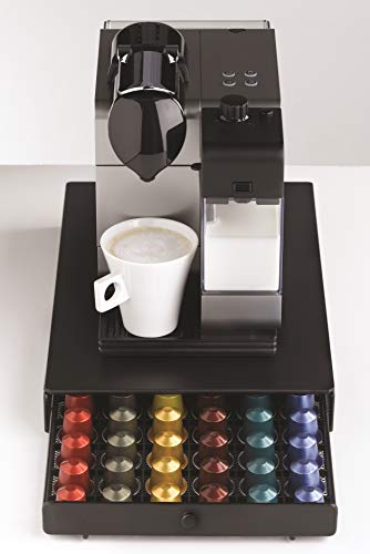 Nifty Large Nespresso Original Line Capsule Drawer – Black, 60 Capsule Pod Pack Holder, Non-Rolling Sliding Drawer, Under Coffee Storage Solution, Office or Home Kitchen Coffee Bar Organizer