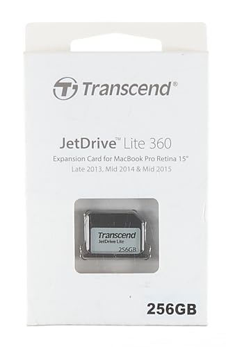 Transcend 256GB JetDrive Lite 360 Storage Expansion Card for 15-Inch MacBook Pro with Retina Display (TS256GJDL360),Black/silver