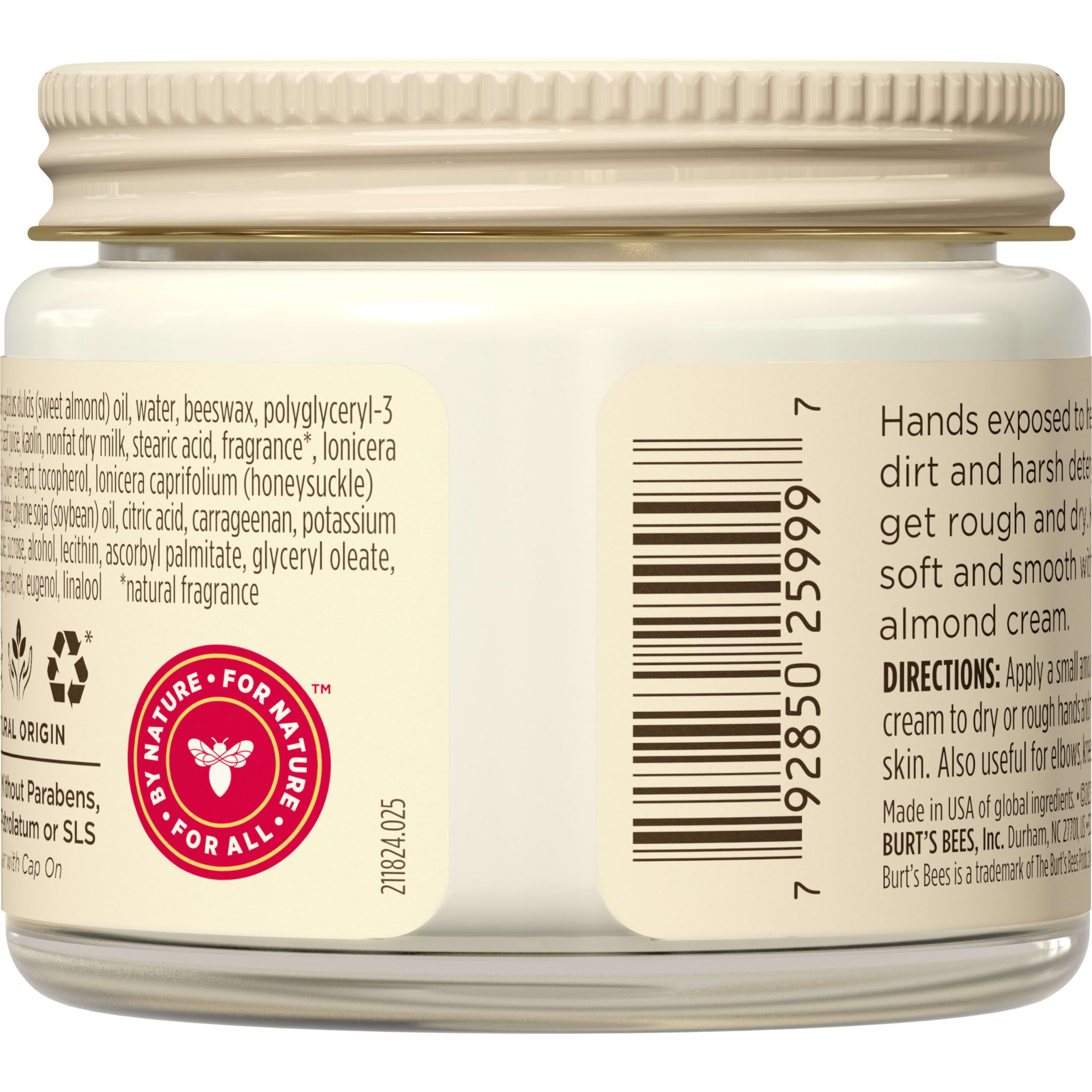 Burt's Bees Almond & Milk Hand Cream, 2 Oz (Package May Vary)
