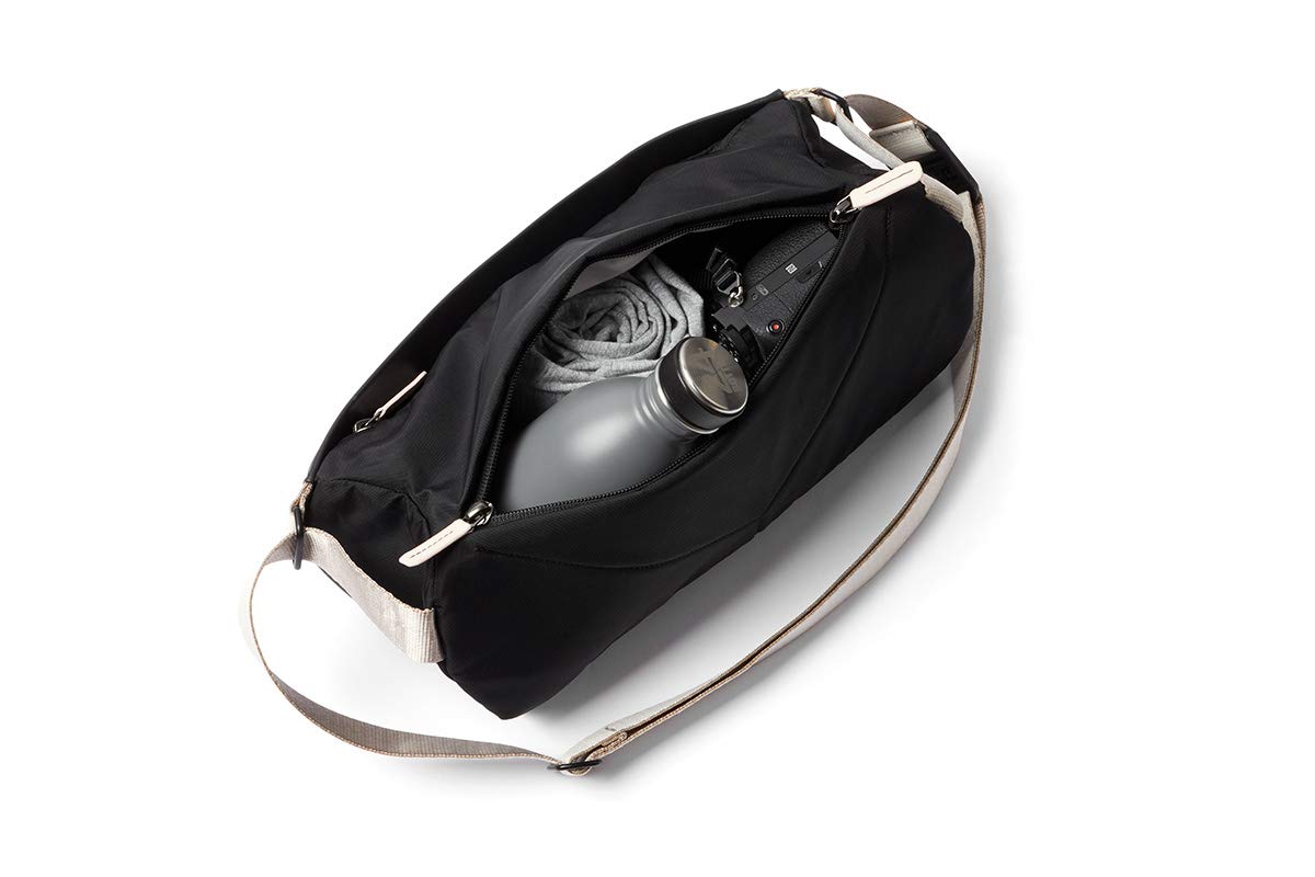 Bellroy Sling Bag - Premium (Premium Leather & Fabric Crossbody Bag For Men & Women, Multiple Organization Compartments, Magnetic Clasp) - BlackSand