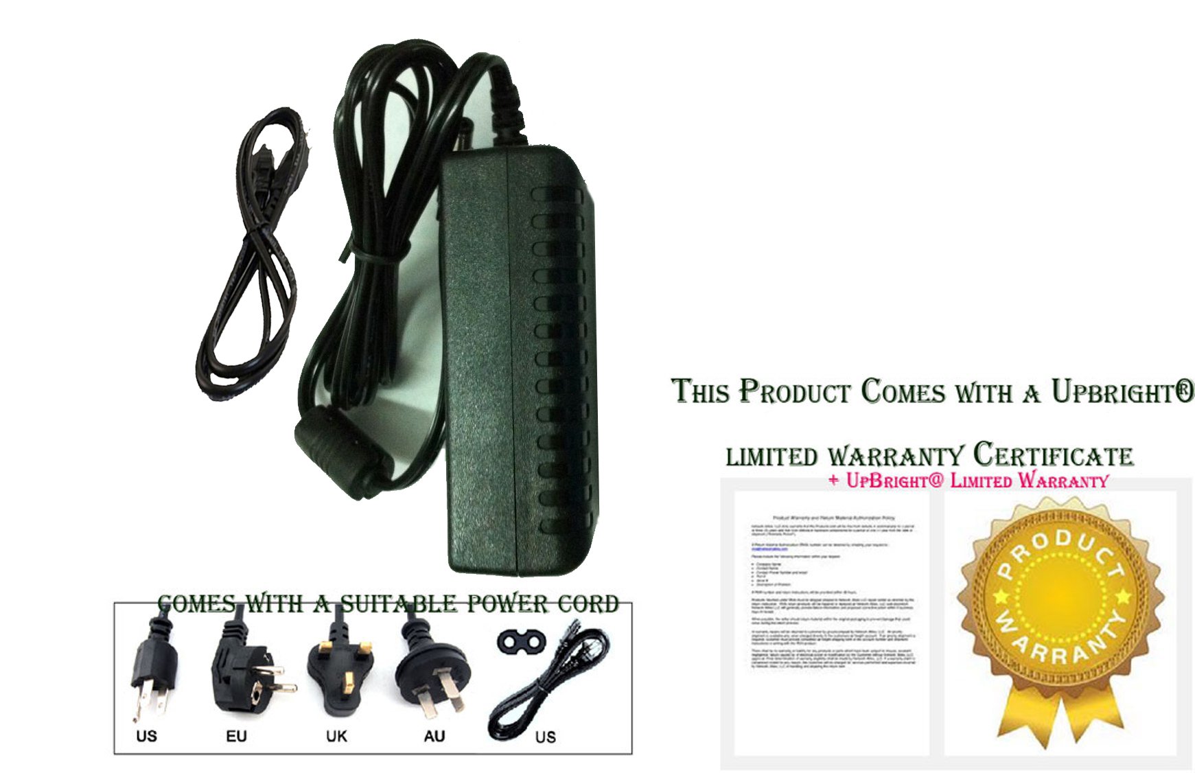 UpBright 48V AC/DC Adapter Replacement for Cisco CP-7914 CP-7975 CP-7971 CP-7970 CP-7914G CP-7911 CP-7906 CP-7911G CP-7906G IP Phone VoIP Telephone 48VDC 380mA DC48V 0.38A Power Supply Cord Charger