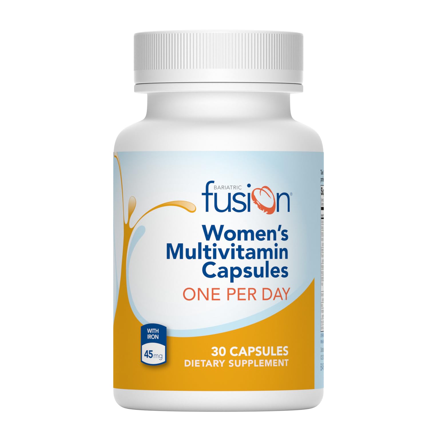 Bariatric Fusion One Per Day Bariatric Multivitamin with Iron for Women | with Hair and Nails Vitamins Blend | Gastric Bypass and Sleeve Gastrectomy | Glutren Free | 30 Capsules | 1 Month Supply