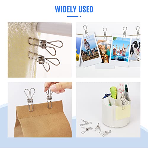 FYY Clothes Pins Chip Clips Wire Clothespins (30 Pack) Bulk Heavy Duty Stainless Steel Clothespins, Durable Multipurpose Metal Chip Clips for Outdoor Clothesline Laundry Home Kitchen Travel Office