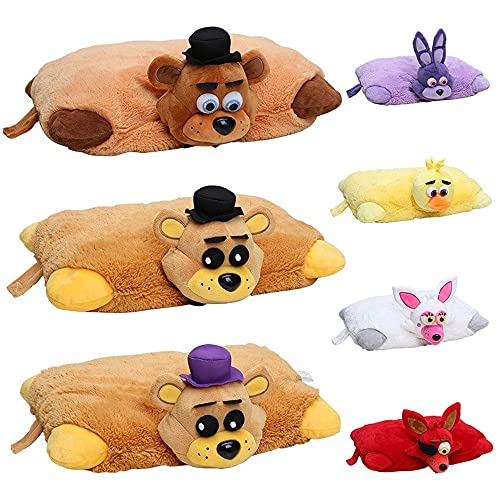 FNAF Plush Pillow Toy 17 12in Five Nights at Freddys Stuffed Foxy Chica Bonnie Mangle Freddy Fazbear (Freddy Fazbear)