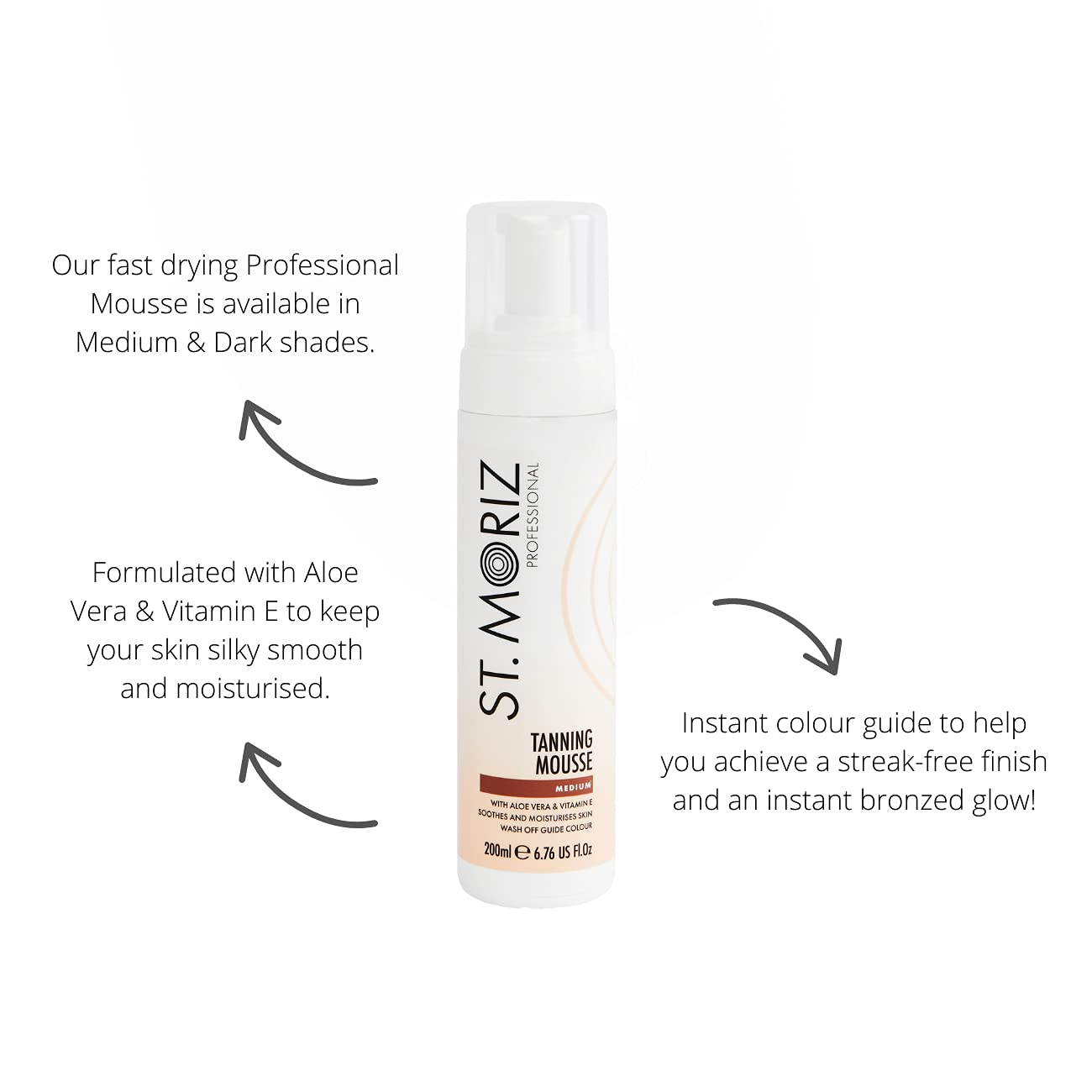 St. Moriz Instant Self Tanning Mousse Medium 200Ml - Pack of 2