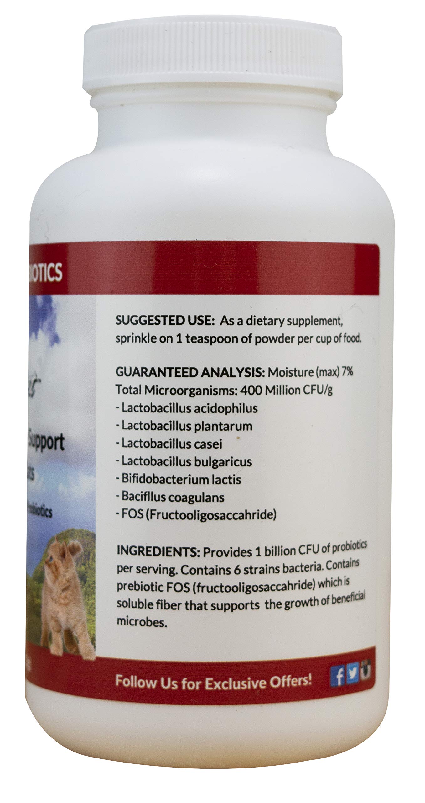 Dr. Goodpet Probiotics w/prebiotics - Billions of High-Potency CFU's - Superior Digestive Support