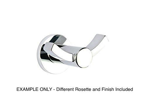 Emtek Modern Brass Double Hook with Matching Finish Rosette - Choice of 7 Finishes - 280909US19 - Regular Disk Rosette - Flat Black (US19)