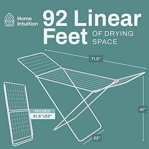 Home Intuition Foldable Clothes Drying Rack Dryer (White)