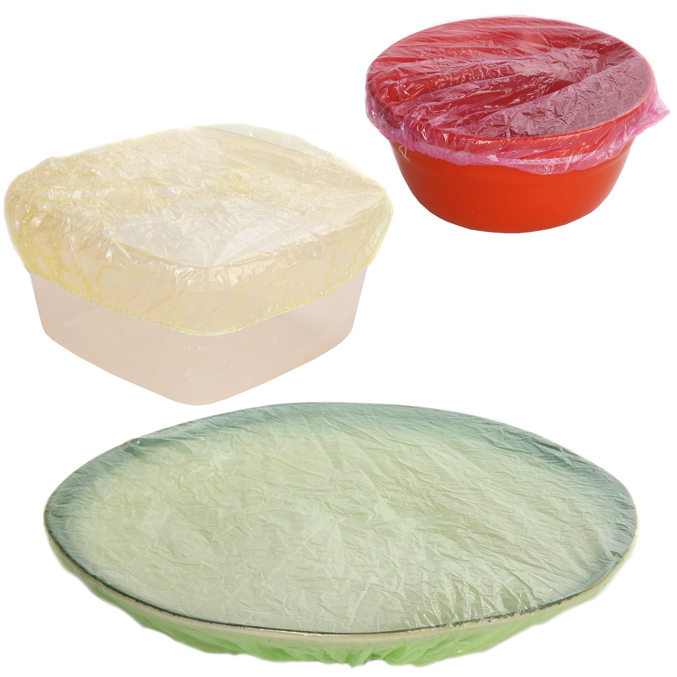 Elastic Food Covers, Plastic Kitchen Storage Lids for Meal Prep - Set of 24
