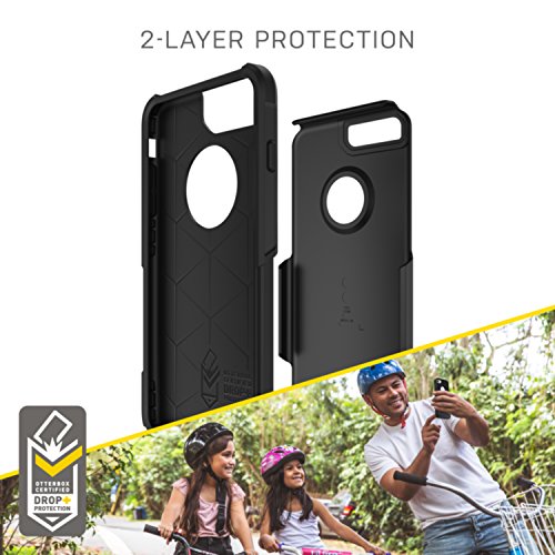 OtterBox iPhone 8 PLUS & iPhone 7 PLUS (ONLY) Commuter Series Case - BLACK, slim & tough, pocket-friendly, with port protection