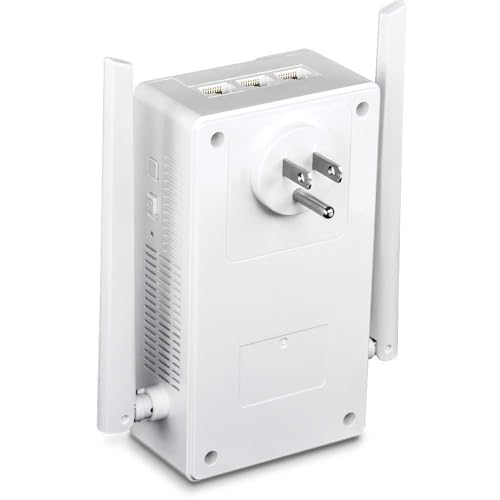 TRENDnet Wi-Fi Everywhere Powerline 1200 AV2 Dual-Band AC1200 Wireless Access Point Kit, Includes 1 x TPL-430AP and 1 x TPL-423E, 3 x Gigabit Ports, Easy Installation, White, TPL-430APK