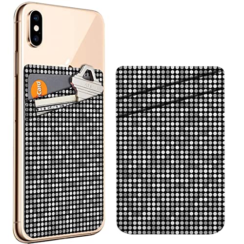 Diascia Pack of 2 - Cellphone Stick on Leather Cardholder ( Glitter Small Round Sparkles Flat Pattern Pattern ) ID Credit Card Pouch Wallet Pocket Sleeve