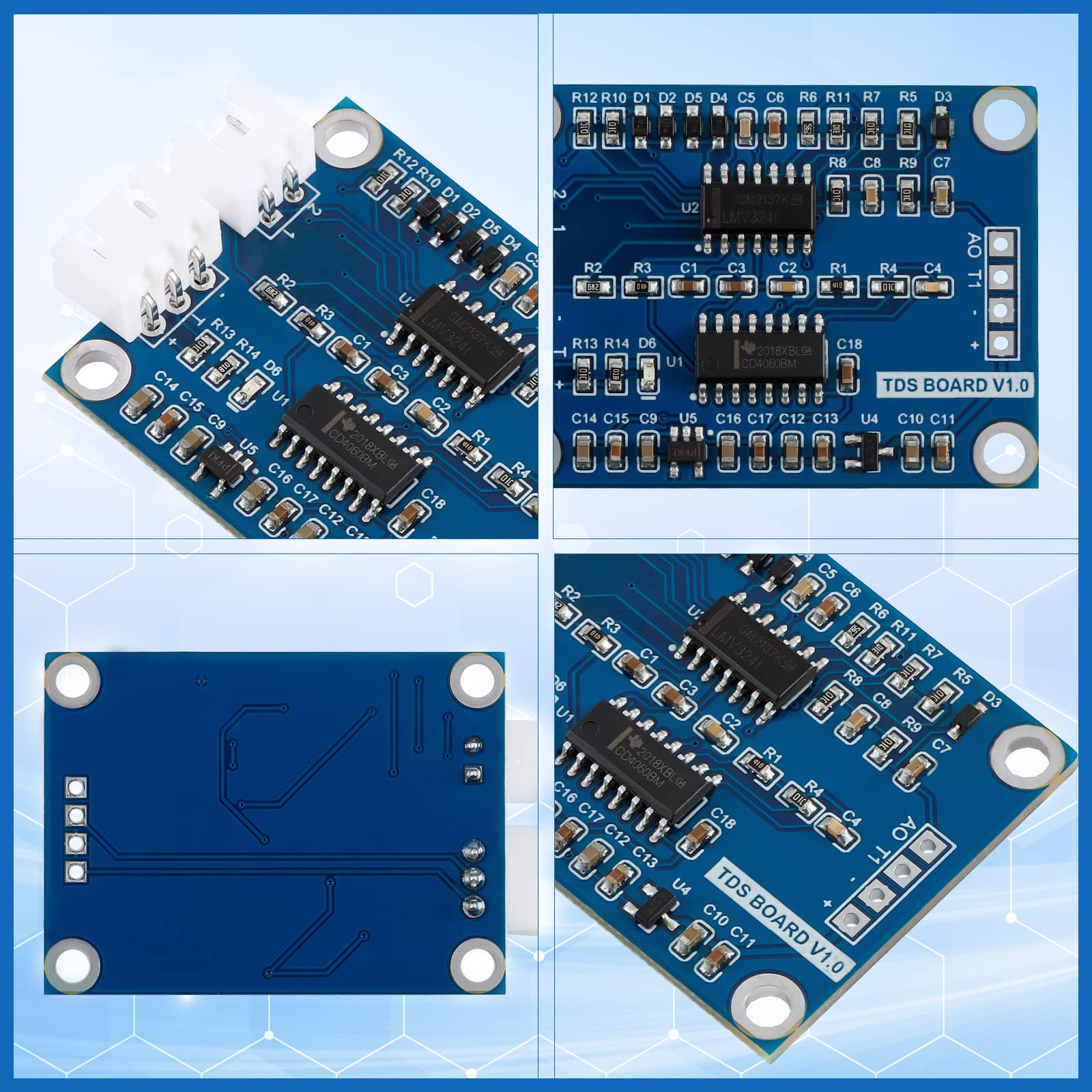 EC Buying TDS Water Quality Detection Sensor Module with XH2.54-3Pin Dissolved Solids Module Power Supply Voltage 3.3~5.0V Water Quality Detection Suitable for ARDUINO/51/stm32/DIY TDS Tester