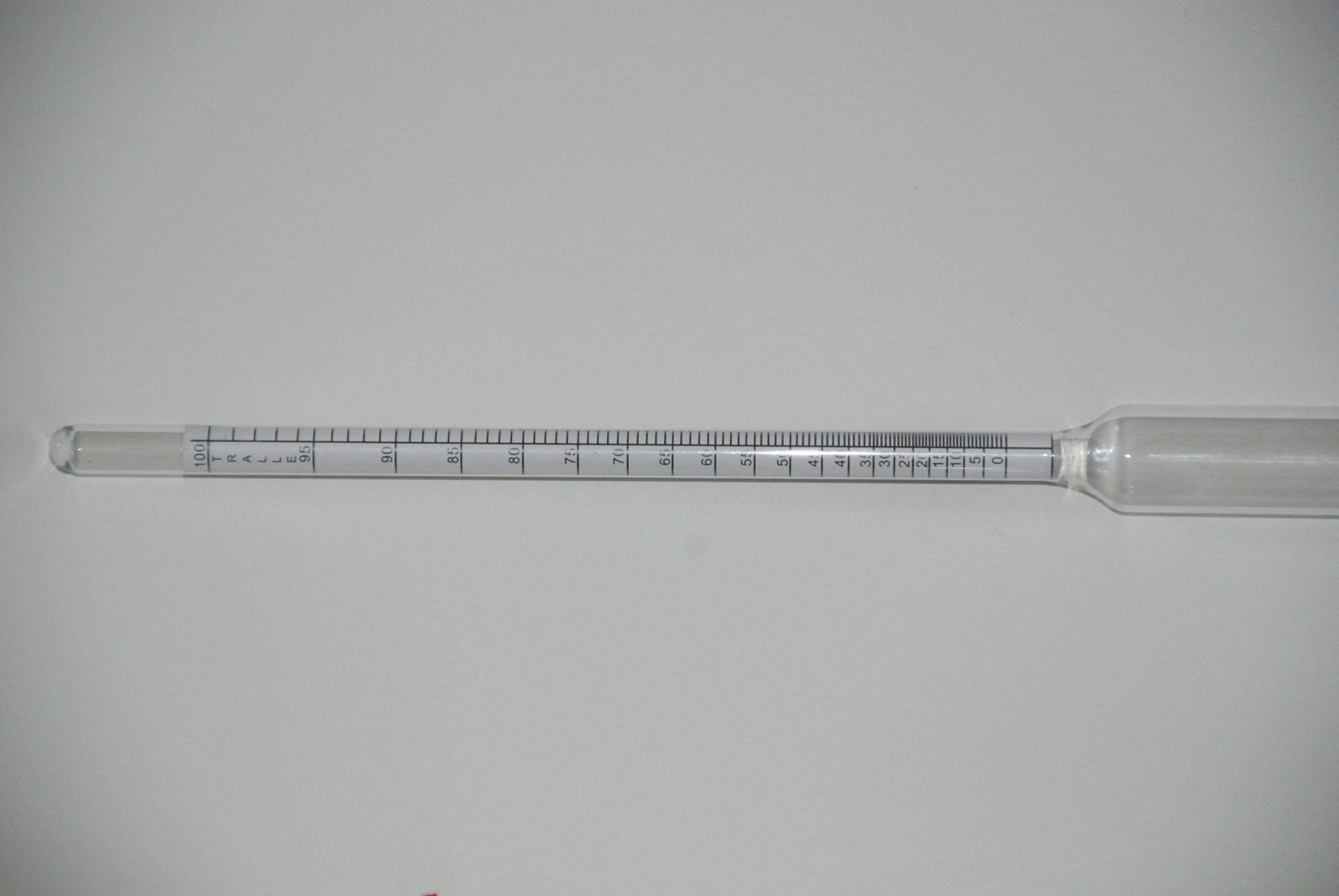 Proof & Tralle Hydrometer with 14" Glass Test Jar