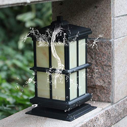 LZQDM Simple Chinese Style Column Head Lamp LED Doorpost Garden Lamp Waterproof Super Bright Villa Fence Home Door Lamp
