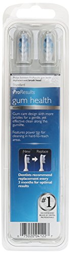 Philips Sonicare Genuine ProResults Gum Health replacement toothbrush heads, HX9033/66, 3-pk