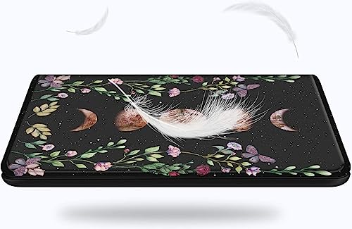 EDGFRTOIO for All New Kindle (11th Generation-2022 Release) Case 6" E-Book Reader Cover, Premium PU Leather Smart Folio Case Folding Stand Cover for Kindle 11 2022/2023, Flowers Moon Phase Stars Sky