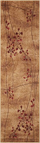 Nourison Somerset Rustic Latte 2'3" x 8' Area-Rug, Easy-Cleaning, Non Shedding, Bed Room, Living Room, Dining Room, Kitchen (2x8)