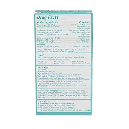 Dr. Talbot's Daily Allergy Relief Liquid Medicine, Naturally Inspired, for Children, Includes Syringe, Natural Grape Juice Flavor, 4 Fl Oz