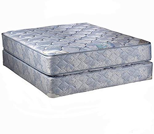 Dream Solutions USA Chiro Premier Orthopedic Gentle Firm (Blue Color) Full Size (54"x75"x9") Mattress and Box Spring Set - Fully Assembled, Long Lasting and 2 Sided