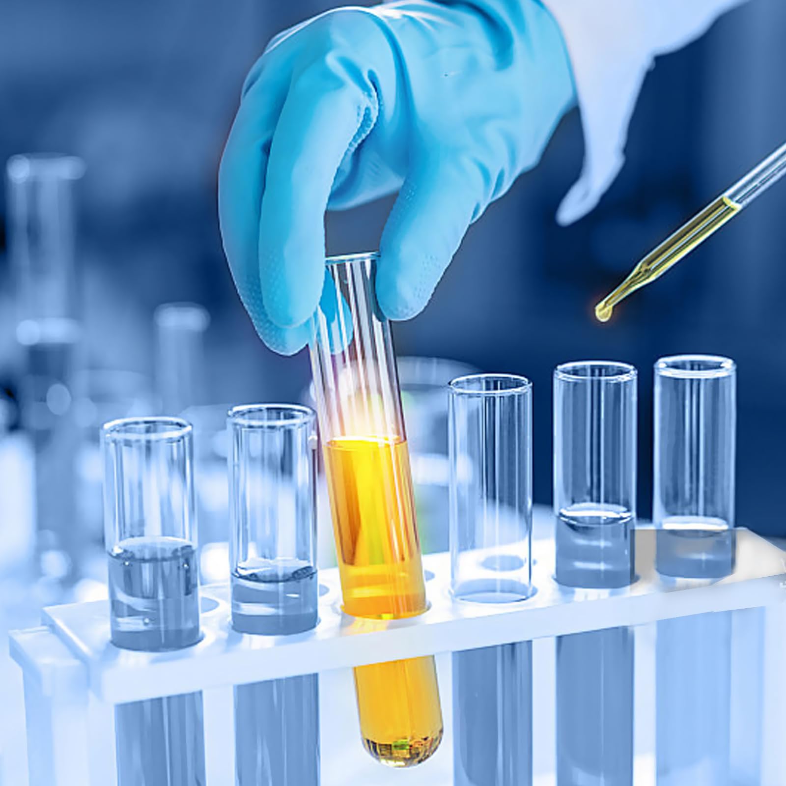 Encyclopediaconsumables 100 Transparent Test Tubes With Caps, Plastic Tubes, Plastic Bottles For Scientific Experiments, Party Supplies, Birthdays, Spices, Liquids