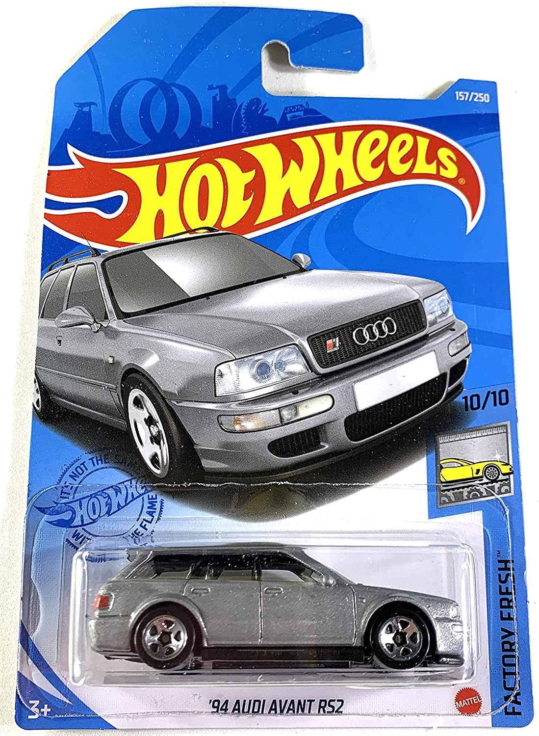Hot Wheels 2021, '94 Audi Avant RS2 Silver, Factory Fresh 10/10, 157/250